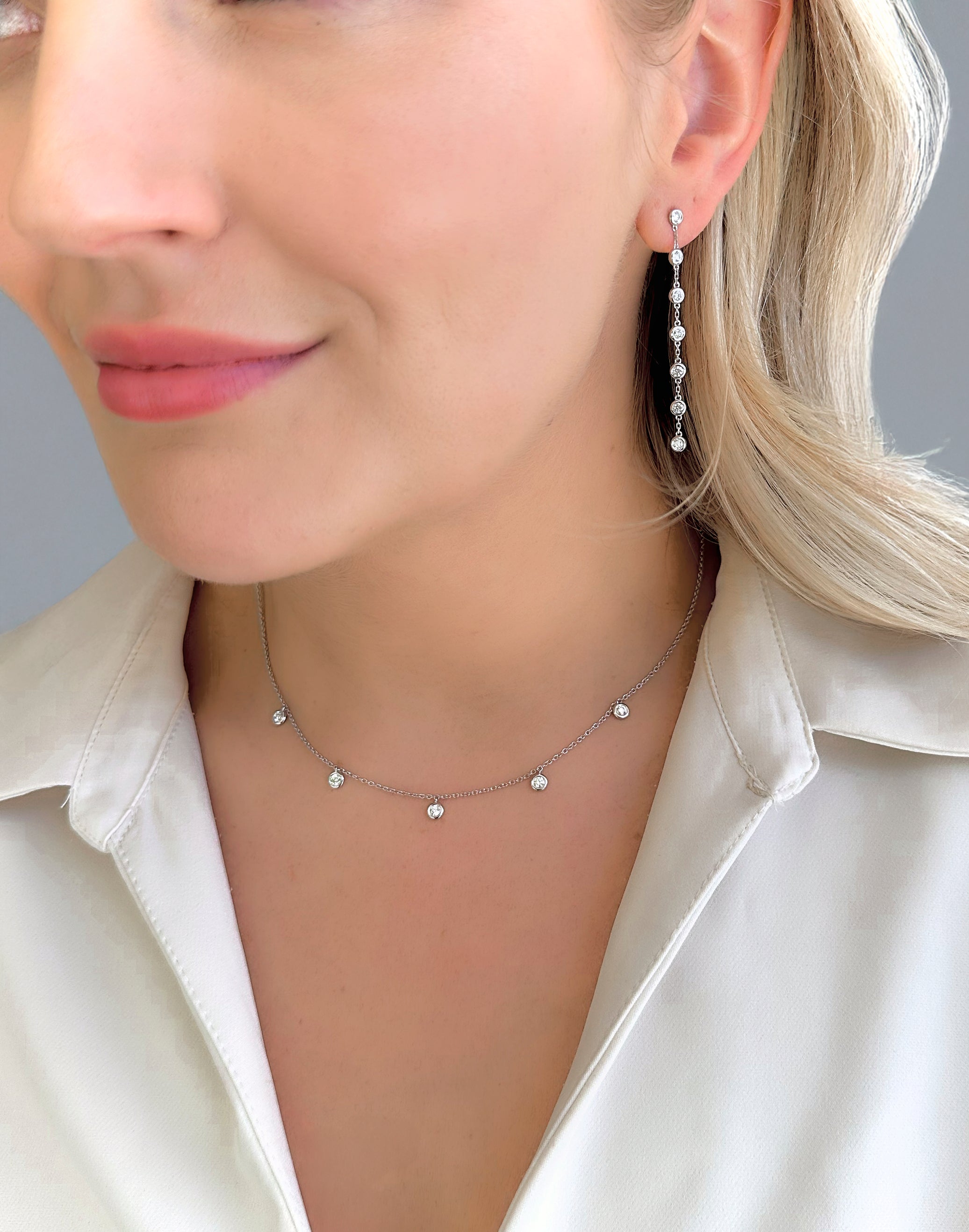 Bezel Set Diamond Necklace – Stefan Diamonds